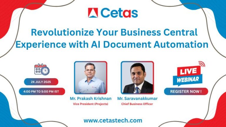 Free Webinar on AI Document Automation in Business Central - Cetas