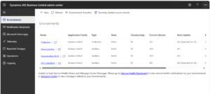 How to Manage Environments in Microsoft Dynamics 365 Business Central